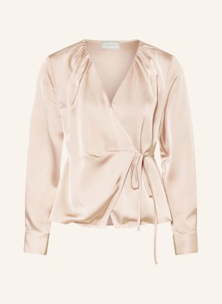 Neo Noir Neo Noir Wickelbluse Caprina Aus Satin beige