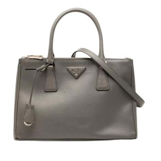 Prada Sac cabas Galleria Double Zip Pre-owned - Femme - Pre-owned - Gris - Taille: ONE Size