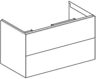 Keramag Geberit one Waschtischunterschrank, 2 Schubladen, 88,8x50,4x47cm