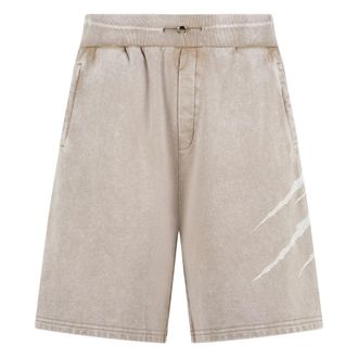 Plein Sport Washed Shorts Crackle Scratch - - Sport - Herren - Beige - 2XL