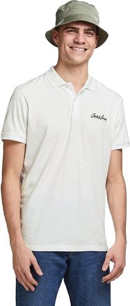 Jack & Jones Herren Jortons Polo Ss Noos Polohemd, Cloud Dancer, S