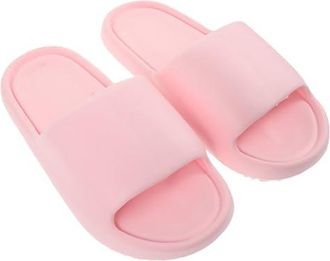 Valiclud Pantoufles Dint&eacute;rieur Antid&eacute;rapantes Pour Femmes, Sandales L&eacute;g&egrave;res En Mousse Eva Couleur Rose Clair, Usage Maison Et Salle De Bain, Semelle Fine 1,8 C