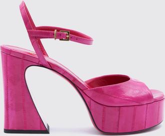 Fendi Arco-Plateau-Sandalen aus Leder mit hohem Absatz