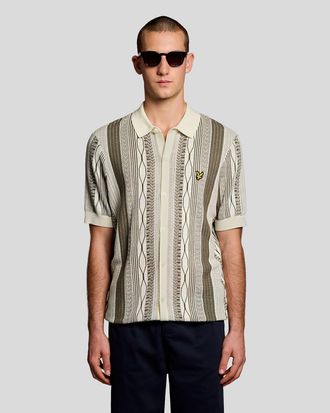 Lyle & Scott Jacquard Strick-Polohemd