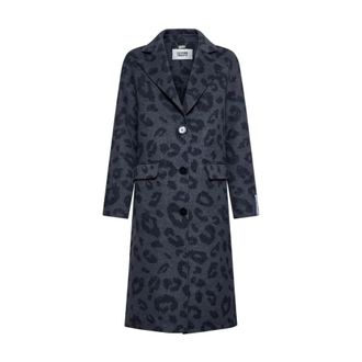 Silvian Heach Animal Print Mantel - - Coats - Damen - Schwarzk - S