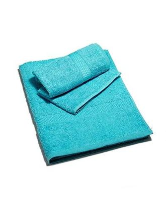 Caleffi Handtuch mit G&auml;stehandtuch aus Baumwolle Minorca Wasser - 1002452