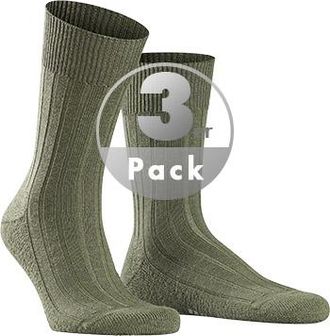 Falke Herren Socken grün Schurwolle unifarben