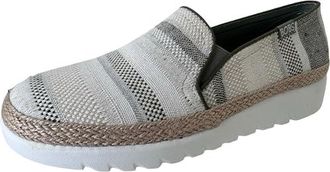 Skechers Flexpadrille Hi - Woven Stripe Gore Baskets &agrave; enfiler pour femme, Olive Multi, 39 EU