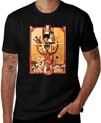 Generic Bruce|Lee Kung Fu Cotton Printed,T-shirt pour homme, Style noir, XXL
