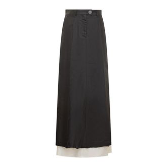 Peter Do Ma&szlig;geschneiderter Maxirock - - Skirts - Damen - Schwarzk - XS