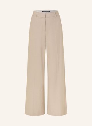 Luisa Cerano Luisa Cerano Marlenehose Aus Flanell weiss