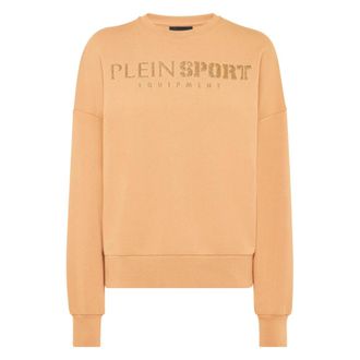 Plein Sport Femme, Sweatshirts et sweats &agrave; capuche, Beige, Taille: 46 FR Jogging SweaT-shirt LS