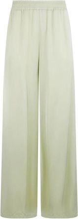Fabiana Filippi Femme, Pantalons, Vert, Taille: 34 FR Pantalon Large en Satin