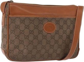 Gucci Sac bandouli&egrave;re vintage GG Canvas Pre-owned - Femme - Pre-owned - Brun - Taille: ONE Size