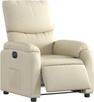 vidaXL Relaxsessel Elektrisch Creme Kunstleder Vidaxl