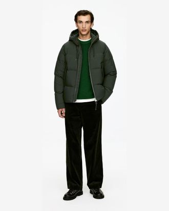 Arket Upcycled Down Steppjacke -Gr&uuml;n