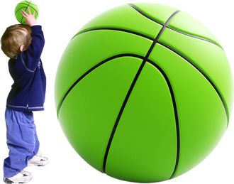 Generic Leise Basketball dribbeln drinnen, leiser Basketball,3D Basketball Stille Ball - High Density Schaumball Klar Dämpfer Basketball für Spiel, Übung, Kin