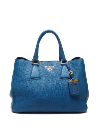 Prada sac à main à logo (années 2000) - Bleu