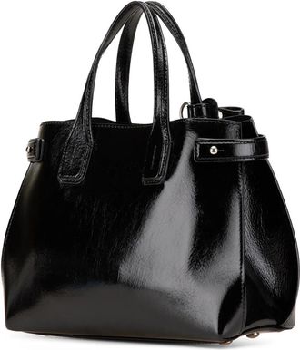 Burberry Hobo Bags - Small Soft Calfskin Banner Satchel - Gr. unisize - in Schwarz - f&uuml;r Damen
