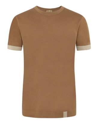 Mos Mosh Strick-T-Shirt aus Baumwolle mit Rundhalsausschnitt in