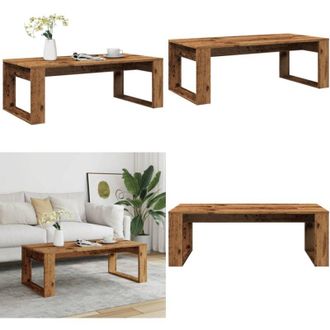 vidaXL Vidaxl - Couchtisch Altholz-Optik 102x50x35 cm Holzwerkstoff