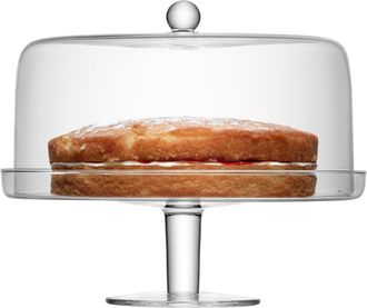 LSA International Klara Tortenst&auml;nder und Haube, 30 cm, Glas, Clear, 33 cm/Kuchenglocke