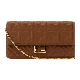 Fendi Wallet On Chain Baguette - - Bags - Damen - Braun - ONE SIZE
