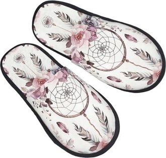 Generic Pantoufle Maison Attrape-R&ecirc;ves, Fleur Boh&egrave;me Hiver Pantoufles Antid&eacute;rapantes Hiver Chaussures Chaudes Unique Chaudes Pantoufles Pour Chambre Camping V