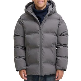 Jack & Jones Jjesoho Puffer à capuche pour homme, Castlerock, S, Gris, S