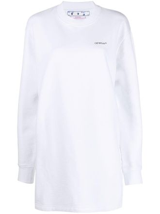 Off-white robe-pull &agrave; imprim&eacute; Arrow - Blanc