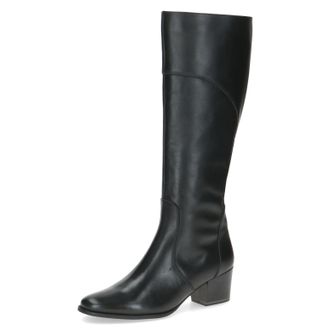 Caprice Damen Stiefel aus Leder mit Blockabsatz, Schwarz (Black Nappa), 40.5 EU
