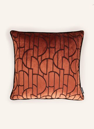 Rohleder Home Collection Rohleder Dekokissen Casino Aus Samt Mit Federf&uuml;llung orange