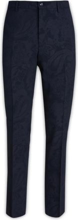 Etro Homme, Pantalons, Bleu, Taille: 2XL Pantalon Droit en Jacquard &agrave; Motifs