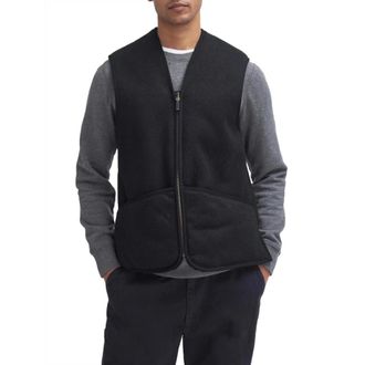 Barbour Homme, Vestes, Noir, Taille: L Warm Pile Waistcoat Zip