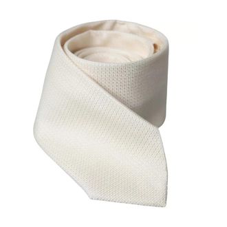 Dolce & Gabbana Klassische Seidenkrawatte mit Logodetails - - Accessories - Herren - Wei&szlig; - ONE SIZE