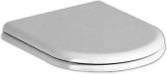 Keramag Courreges 572700000 1L-Sitz wei&szlig;, mit Scharnieren, verchromt