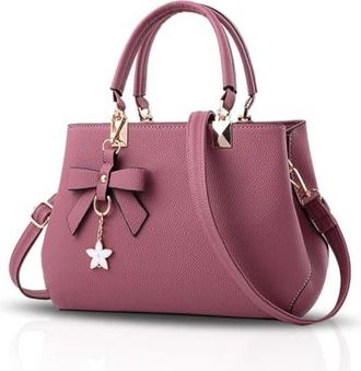 Nicole & Doris Nicole&Doris Femme Sac à Main Sac à bandoulière Bowknot Sacs fourre-Tout Imperméable Sac en Cuir PU Sac Messager Sacs portés épaule Rose