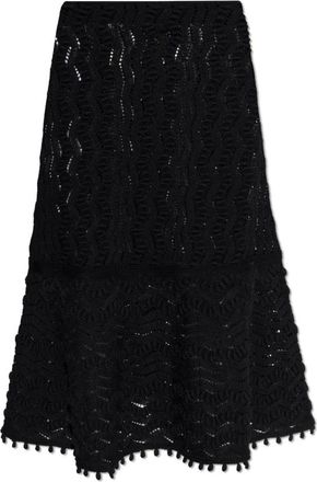 Jil Sander Femme, Jupes, Noir, Taille: 36 FR Jupe avec un tissage d&eacute;coratif