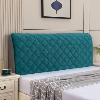 Generic Elastischer Samt-Quilt Kopfteilbezug, Haustierfreundlicher Kopfteilbezug f&uuml;r Doppelbett, Kratzfester Staubschutzbezug f&uuml;r Schlafzimmer Dekoration Dunk