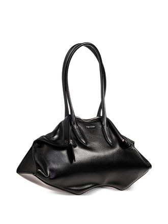 Alexander McQueen Womens Shoulder Bag Manta Black Calfskin