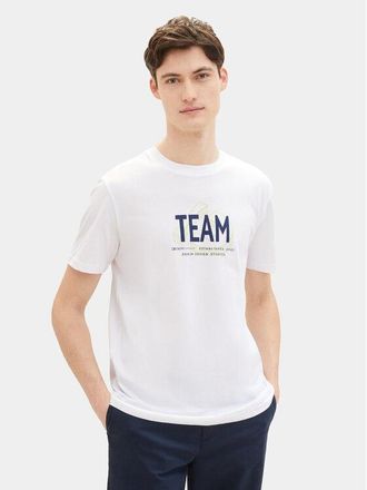 Tom Tailor Denim T-Shirt 1040838 Wei&szlig; Regular Fit