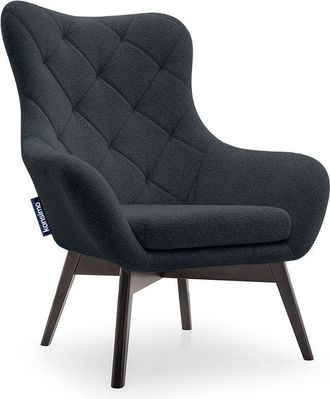 Konsimo Ramos Eleganter Sessel mit Steppung, dunkelgrau - Konsimo