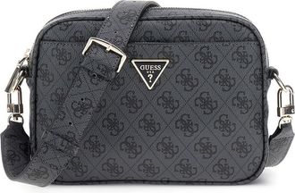Guess Damen Meridian Ii Camera Bag Handtasche, Kohle-Logo