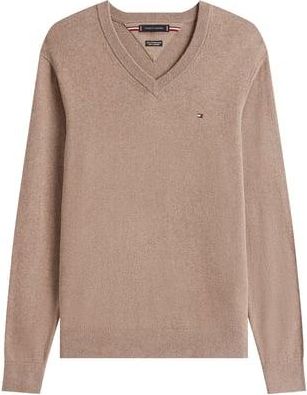 Tommy Hilfiger Baumwoll-Kaschmirpullover in Braun