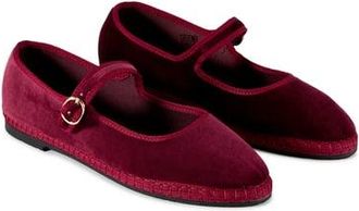 Flabelus Ballerines velours &agrave; boucle m&eacute;tallique en coton m&eacute;lang&eacute;