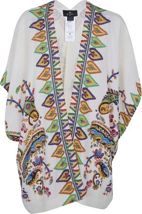 Etro Femme, Pulls, Multicolore, Taille: ONE Size Veste Kimono Imprim&eacute;e