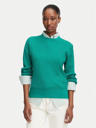Tommy Hilfiger Pullover Fine WW0WW44993 Gr&uuml;n Regular Fit