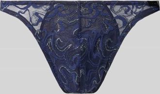 HOM String aus Spitze mit Label-Detail