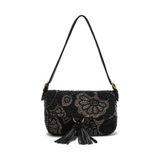 Maliparmi Blossom Stickerei Baguette Tasche - - Bags - Damen - Grau - ONE SIZE