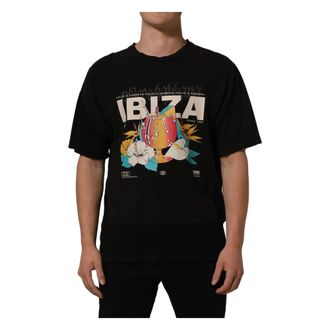 Dolce & Gabbana Tropical Ibiza Rundhals-T-Shirt - - Tops - Herren - Schwarzk - L